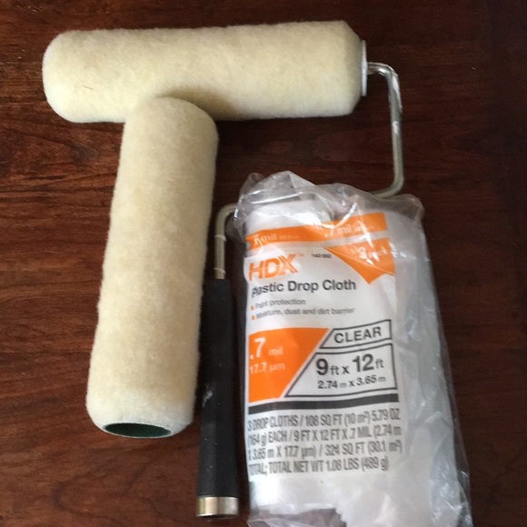 Other | Roller Frame 2 New Microfiber Rollers Drop Cloth | Poshmark